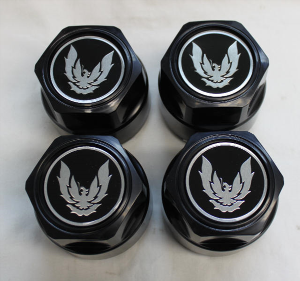 1987-1992 Trans AM WS6 black wheel center cap set with bl...
