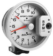Auto Meter 3910 Sport Comp monster tachometer silver 5 fa...
