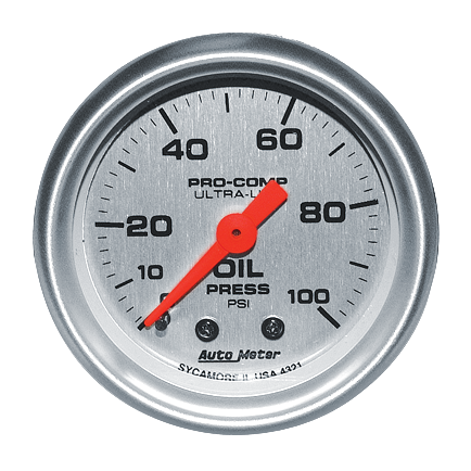 Auto Meter 4321 Ultra Lite oil pressure gauge