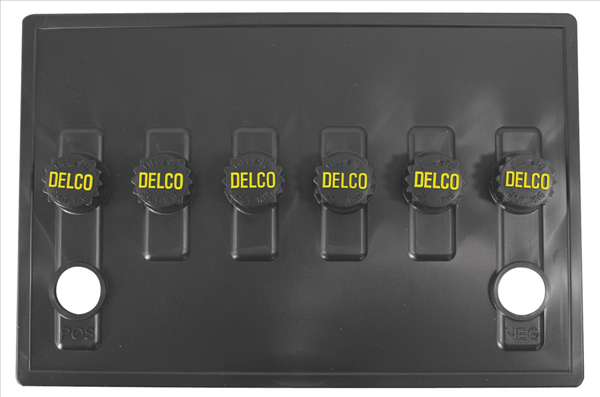 DEL002 1959-1966 Delco Battery Cover with Caps.