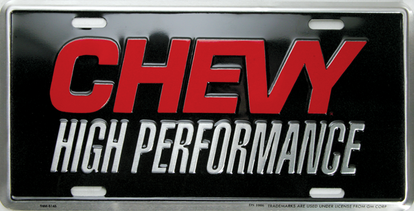 1967-81 Camaro Chevy High Performance Specialty License ...