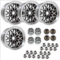 YEARONE Black Snowflake Wheels Cast Aluminum 17x9 KIT