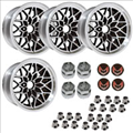 YEARONE Black Snowflake Wheels Cast Aluminum 17x9 KIT