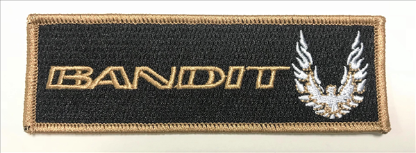 Black patch with GOLD embroidered BANDIT logo and border ...