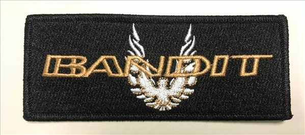 Black patch with GOLD embroidered BANDIT logo with silver...