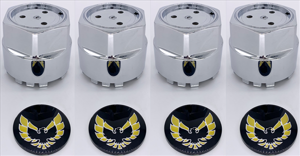 1977-1981 Firebird Yellow Bird Snowflake Center Cap set