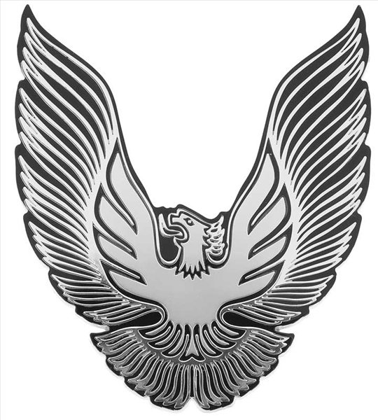 1979-1981 Firebird Trans Am Silver Fuel Filler Door Emblem.