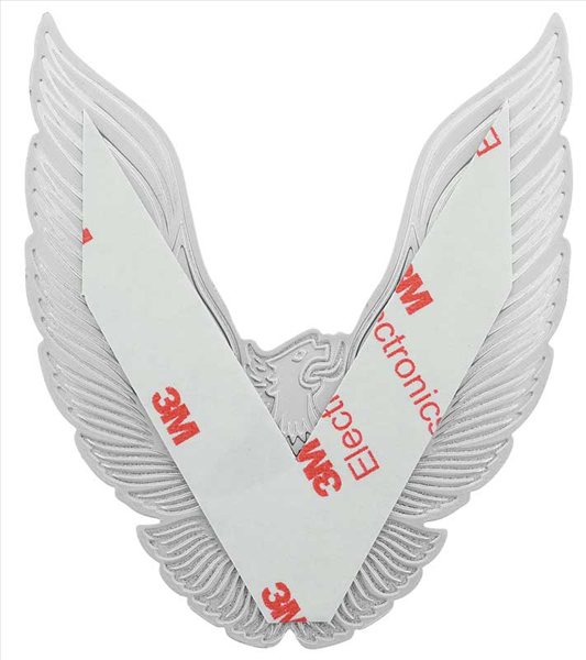 1979-1981 Firebird Trans Am Silver Fuel Filler Door Emblem.