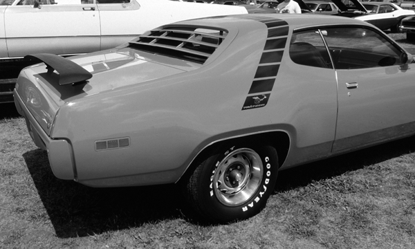1966-74 A B E-Body 1971 Road Runner Rear Bumper Valance Blackout Stripe Kit