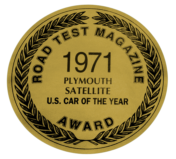 1966-74 A B E-Body 1971 Satellite Car Of Year Decal