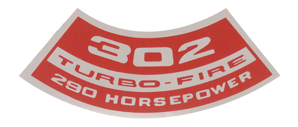 1967-81 Camaro Air Cleaner Decal 1967 1969 302 Turbo Fire...