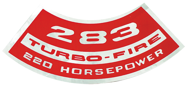 1962-74 Nova 1966 283 Turbo Fire 220 Hp Air Cleaner Decal