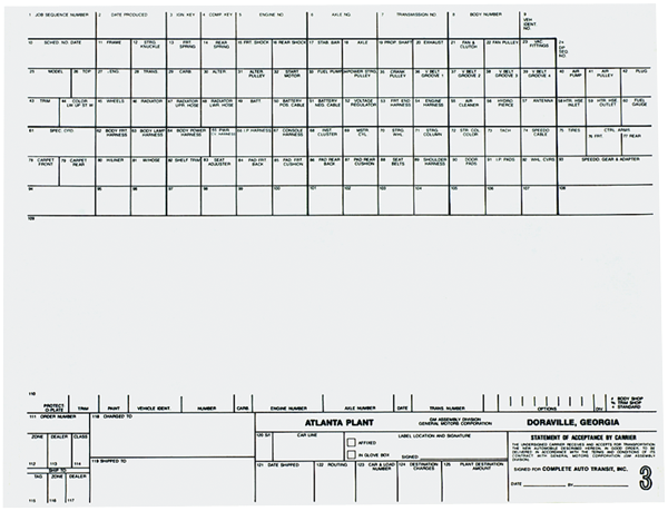 1962-74 Nova 1966 1969 Build Sheet