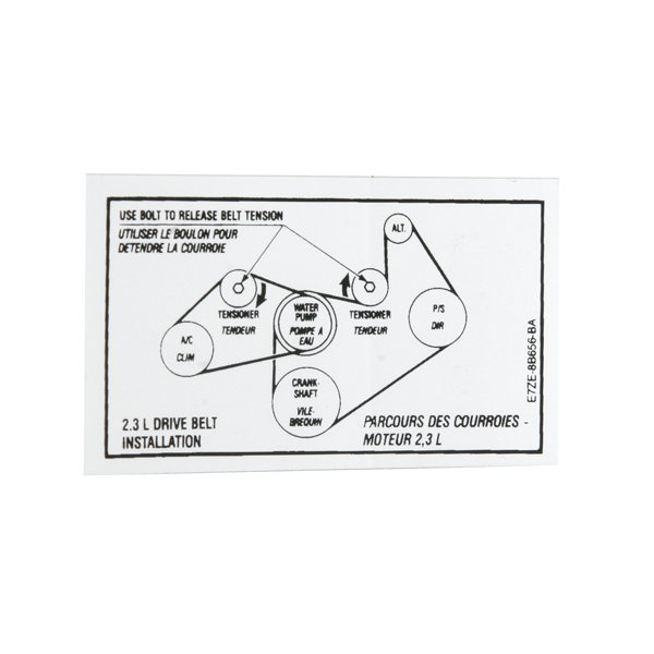 1979-04 Mustang Air Cleaner Decal 1987 1990 Mustang 23L ...