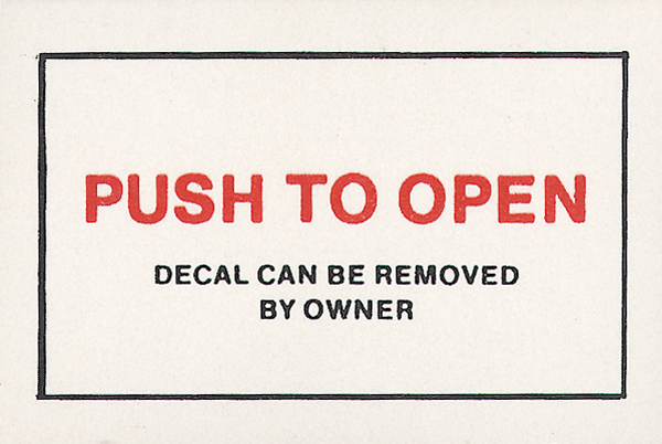 1964-73 Mustang 1965 1966 Console Push Decal