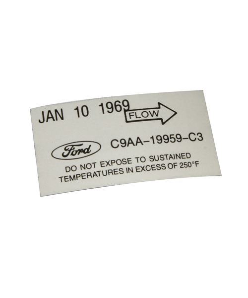 1964-73 Mustang 1969 A/C Drier Decal