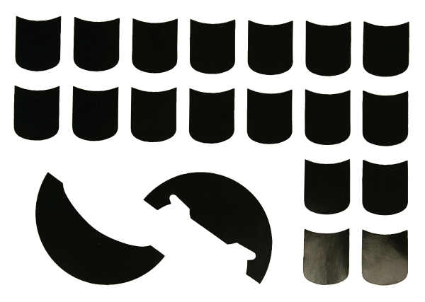 1955-57 Chevy Hubcap Decals In Black 1957 Chevrolet Bel ...