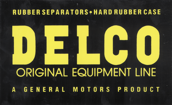 1953-82 Corvette Delco Original Equipment Battery Decal