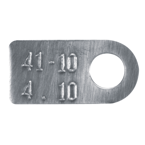 1966-74 A B E-Body 410 Rear Axle Ratio Tag