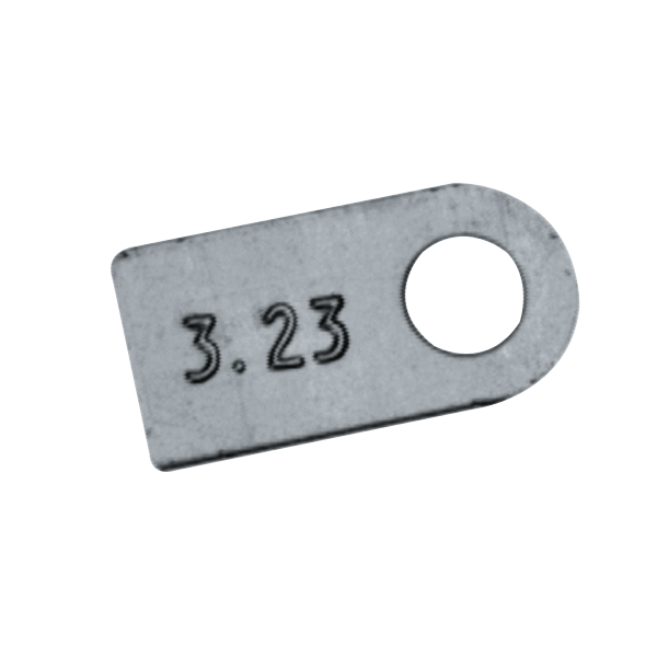 1966-74 A B E-Body 323 Rear Axle Ratio Tag