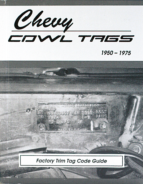 " 1955-57 Chevy Chevy Cowl Tag Pocket Guide