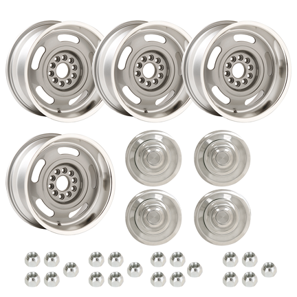 17 X 9 cast aluminum Corvette Rally wheel. Silver powder ...