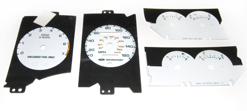 1979-04 Mustang White Gauge Inlay Kit