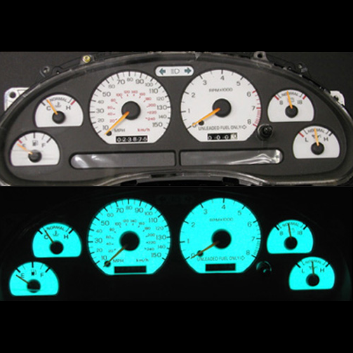 1979-04 Mustang White Gauge Inlay Kit