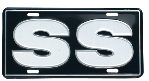 SS stamped-aluminum license plate