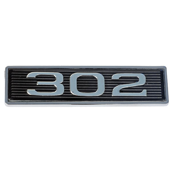 1964-73 Mustang Custom Plastic Engine Size Emblem 302 V8...