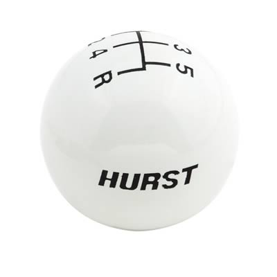 Hurst 1630025 white plastic shifter ball 3 8 16 threads 5...