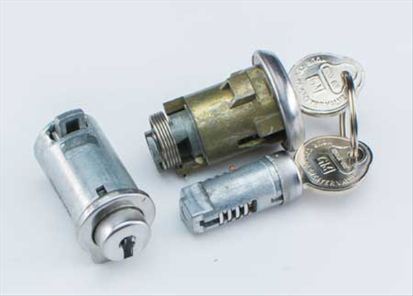 Reproduction lock set for 1962 Impala models. Includes co...