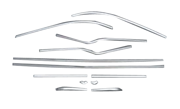 1955-57 Chevy Inside Door Side Panel Stainless Trim Set
