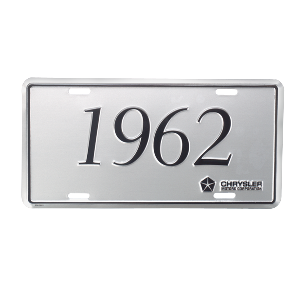 1966-74 A B E-Body Chrysler License Plate