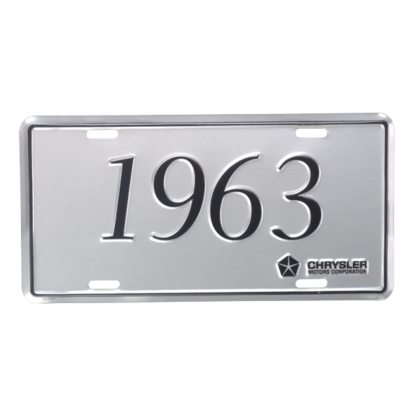 1966-74 A B E-Body Chrysler License Plate