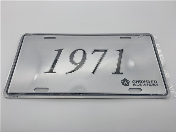 1966-74 A B E-Body Chrysler License Plate