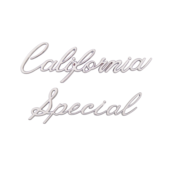 California Special Chrome Script Emblems 1968 Californi...