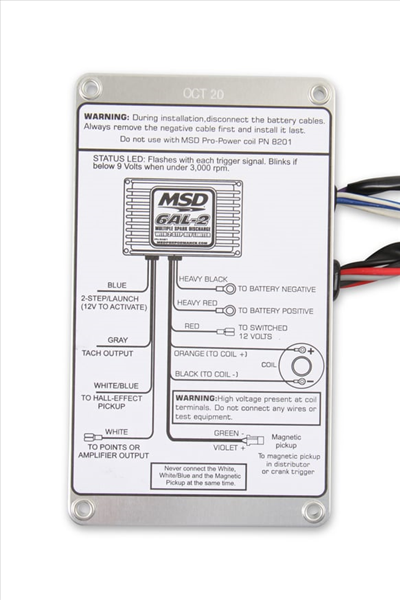 64213 MSD 6AL 2 ignition control 2 step rev control