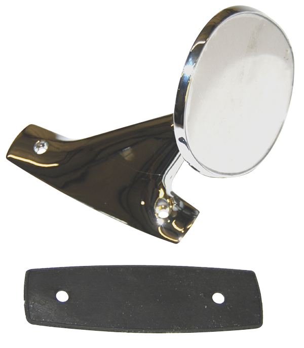 1970 E-Body Drivers Side Chrome Non Remote Standard Mirror.