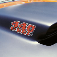 1966-74 A B E-Body 440 6 Bbl Hood Decal Lift Off Fibergla...