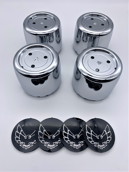 1977-1981 Firebird Round Center Cap Set with Silver Bird