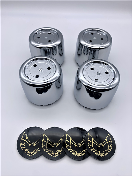 1977-1981 Firebird Round Center Cap Set with Silver Bird