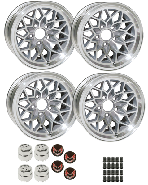 17" X 9" Cast Aluminum Silver Snowflake Wheel Kit.