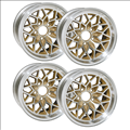 YEARONE Gold Snowflake Wheels Cast Aluminum 17x9 SET