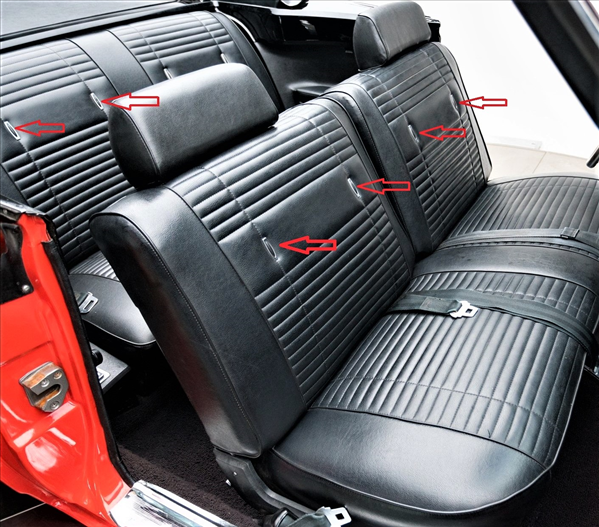 1968-1969 Road Runner Bench Seat Emblem Set