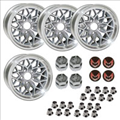YEARONE Silver Snowflake Wheels Cast Aluminum 17x9 KIT