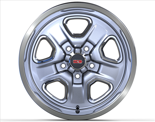 17 X 9 Cast Aluminum Super Stock II Wheel with 5-1/8" Bac...