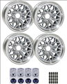 17" X 9" Cast Aluminum Silver Snowflake Wheel Kit.