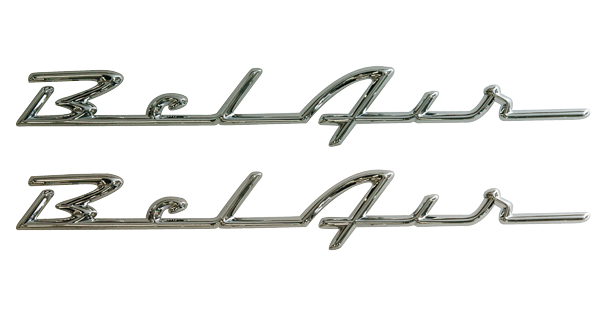 1955-57 Chevy Belair Quarter Panel Script Pair 1955 1956...