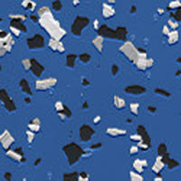 UCoat It blue gloss finish Granite Flek epoxy floo